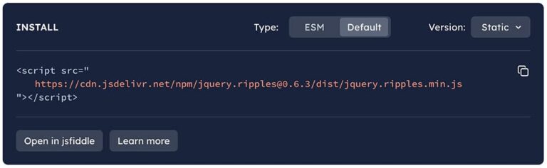 Ripplesで水面に広がる波紋エフェクトを作る方法【jQueryプラグイン】 - じゅんぺいブログ